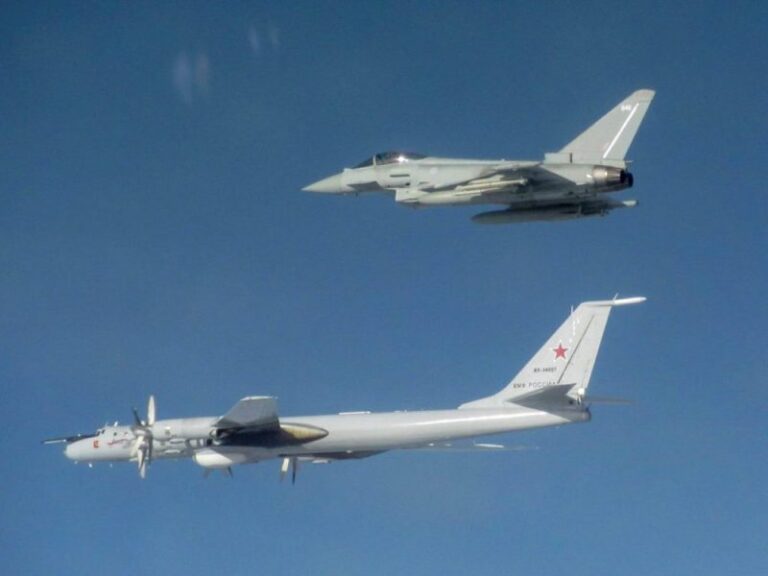 RAF Typhoon intercept Russian jets heading for UK airspace