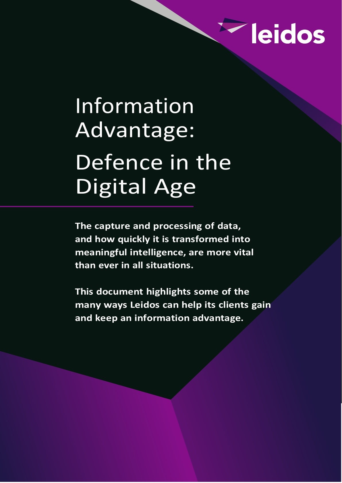 Information Advantage: Defence in the Digital Age - Airforce Technology