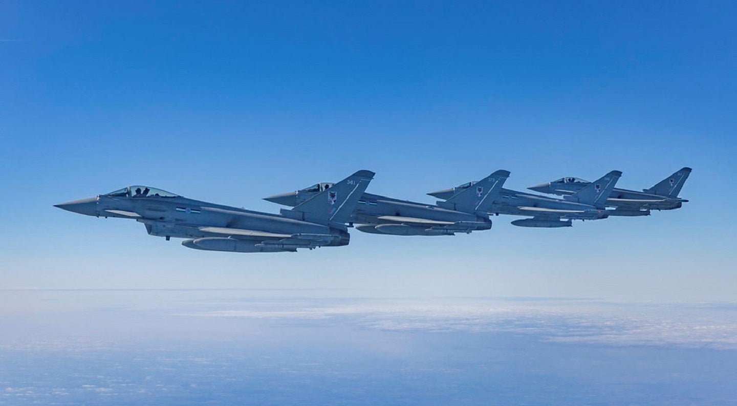 RAF Typhoon and Poseidon aircraft use sustainable aviation fuel ...