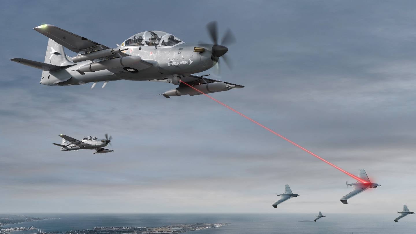 Embraer’s A-29 Super Tucano adds counter-UAS capability to mission set